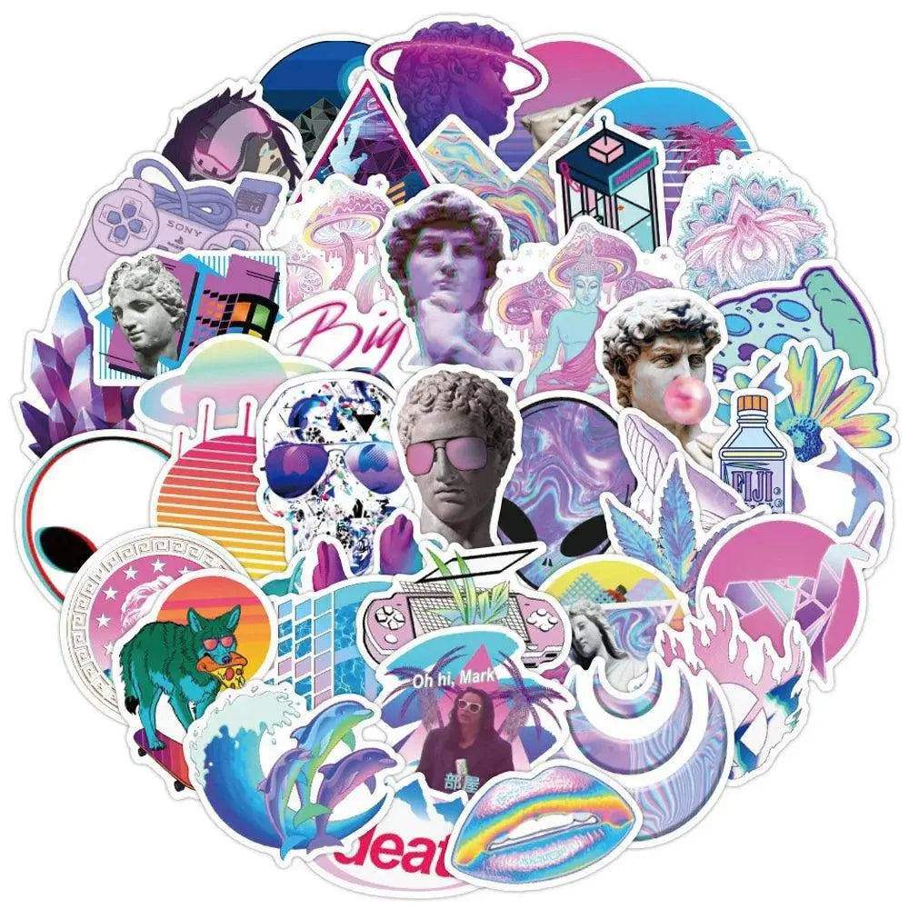 Vaporwave Stickers - 10/30/50PCS Cool Decals for DIY Projects – SS69