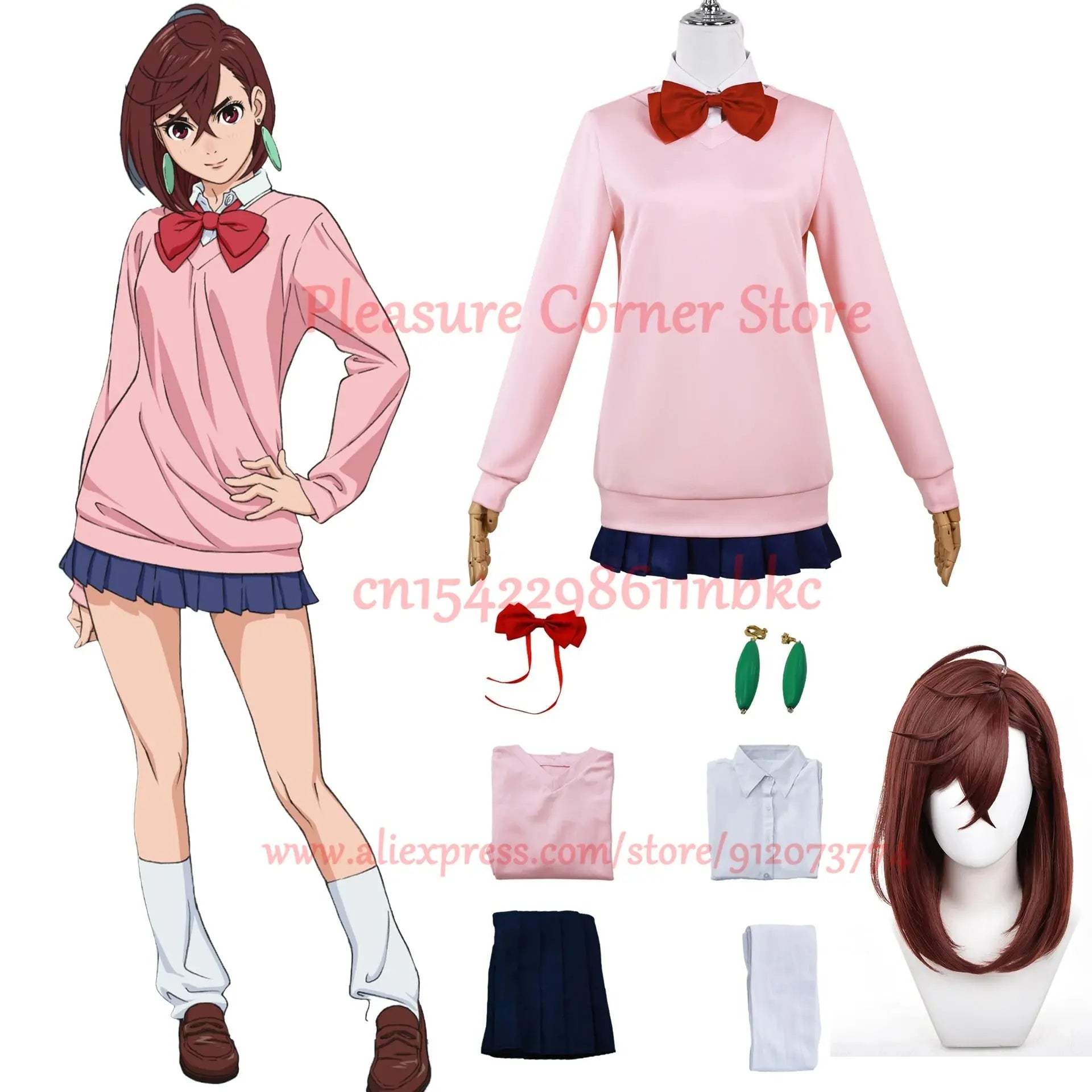 IN STOCK Dan Da Dan Anime Momo Ayase Cosplay Costume Set – SS69